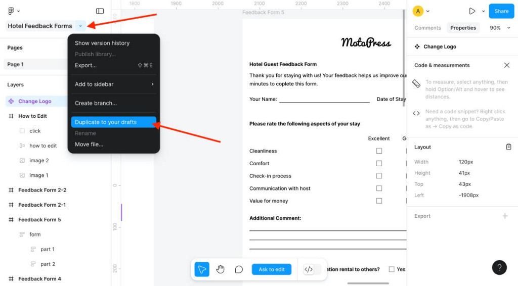 Get Your Free Hotel Feedback Form Templates for Figma! - MotoPress