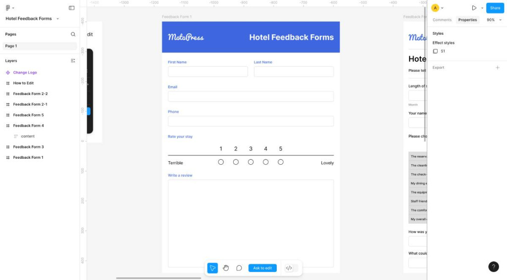 Get Your Free Hotel Feedback Form Templates for Figma! - MotoPress