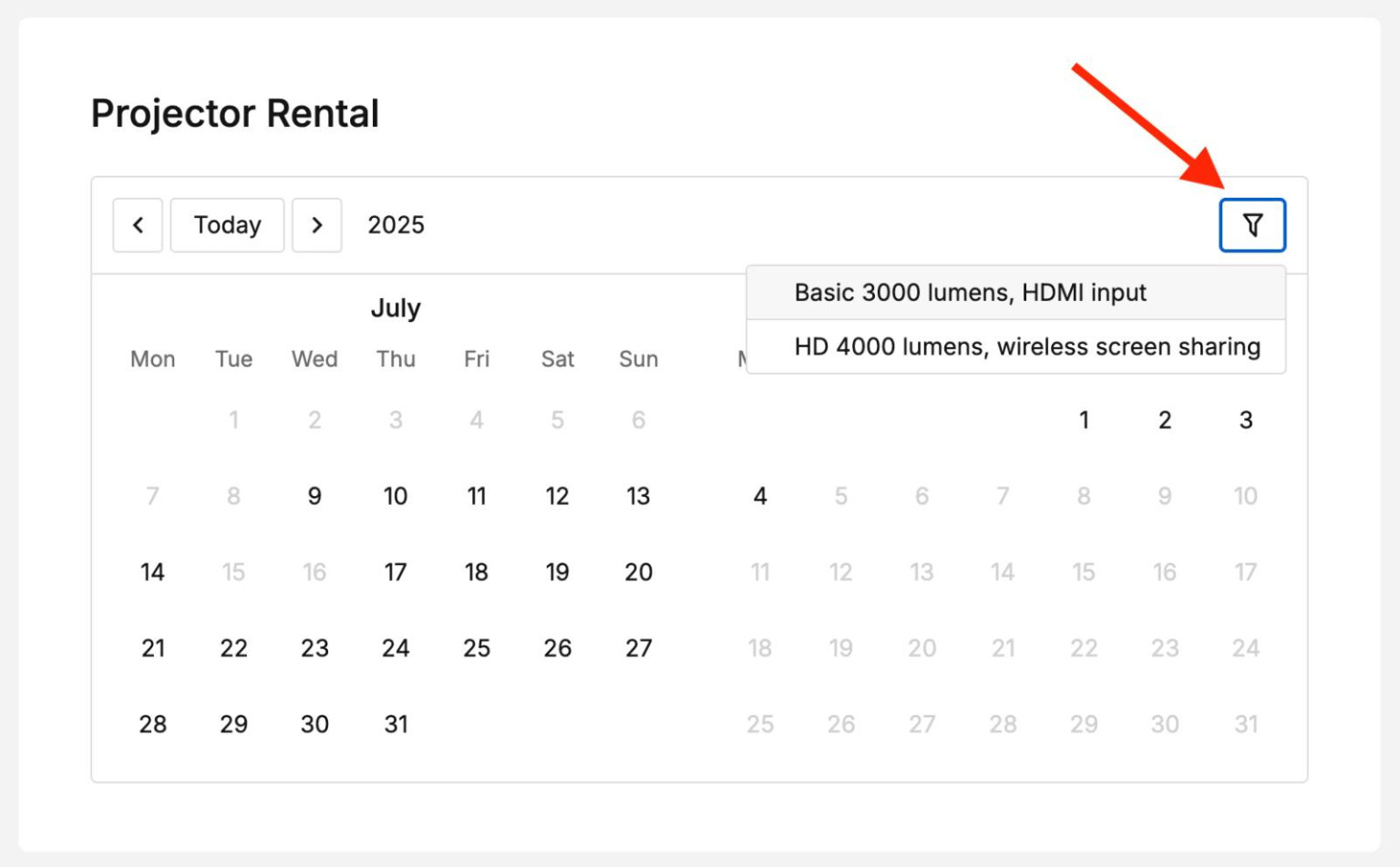 Availability (Hourly, Daily, Changeover) - Booking Calendar - MotoPress