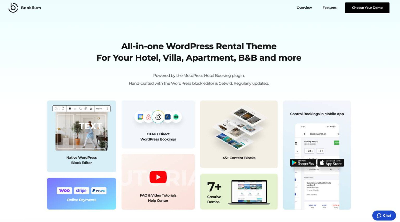 Booklium Gets Two Brand-New Skins: Boutique Hotel & Tiny Home - MotoPress