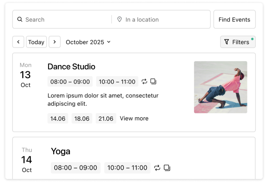WordPress Events Calendar - Visual Builder for Events Schedule - MotoPress