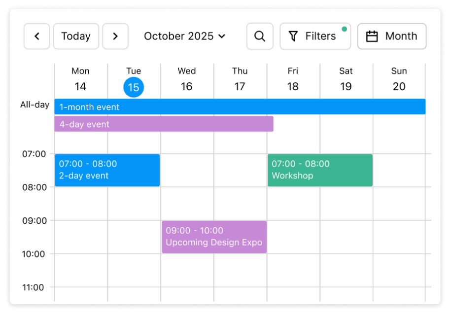 WordPress Events Calendar - Visual Builder for Events Schedule - MotoPress